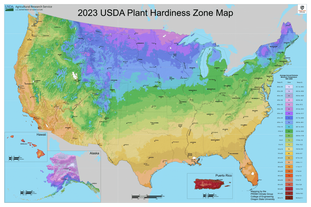 Plant Hardiness Zone Finder - Veazey Plant Farm